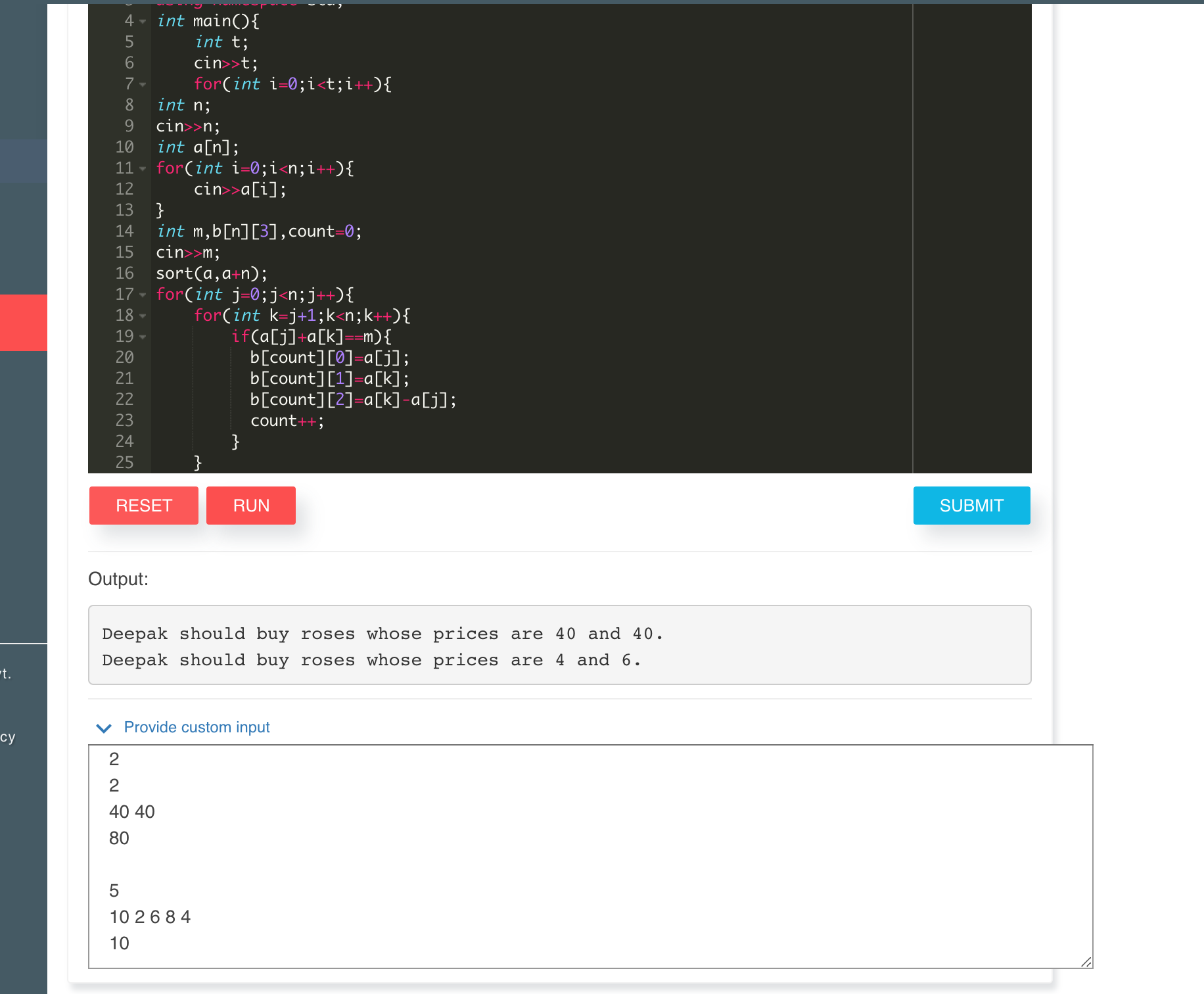 Pair Of Roses Problem Coding Blocks Discussion Forum