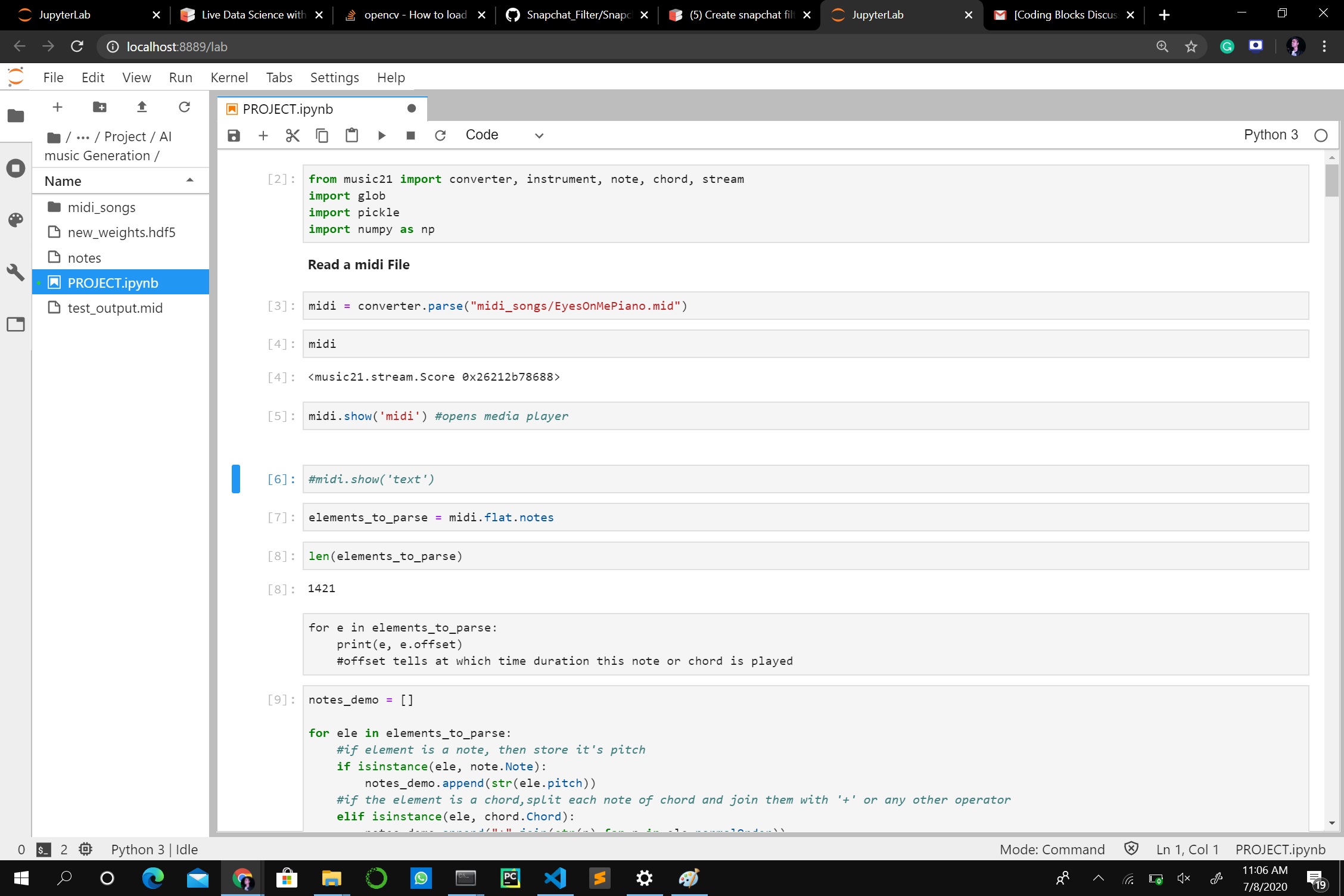 Show Function Music Generation 06 Creating Music Files Coding Blocks Discussion Forum 8900